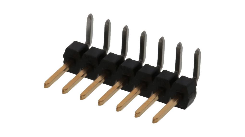 90121-0767 | Molex 2.54mm Pitch C-Grid III Header Single Row 90° 7 Circuits 0.38um Gold ...