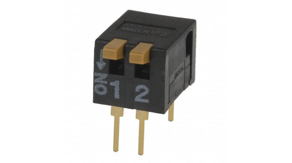 A6DR0132G | Omron Electronic Components Slide Dip Switch, 2 Switches ...