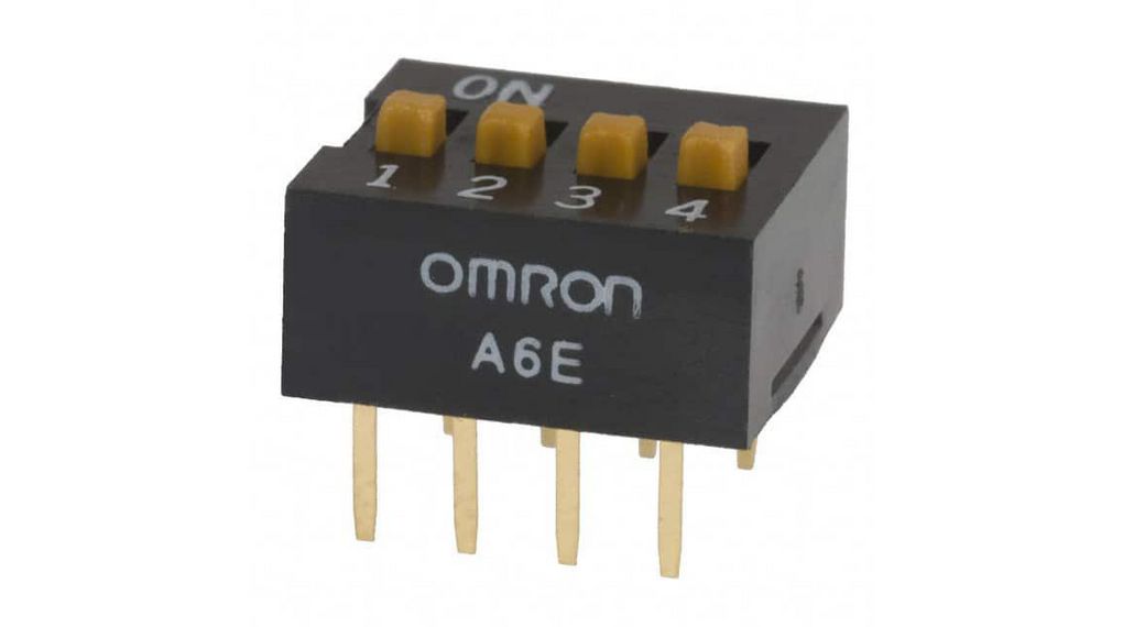 A6EN0008C | Omron Electronic Components Slide Dip Switch, SPST ...