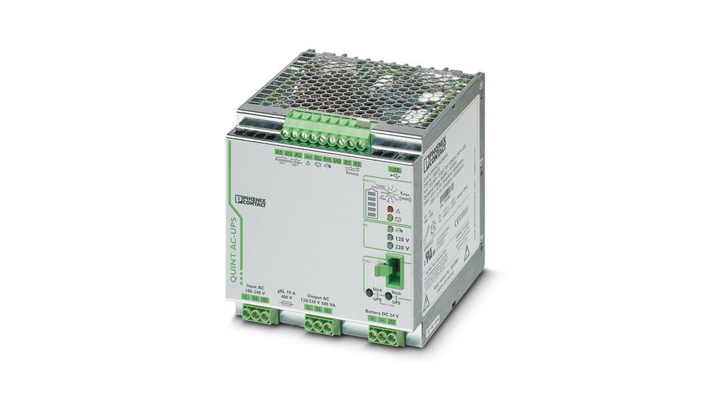 2320270 | Phoenix Contact UPS, QUINT-UPS, Standby, DIN Rail Mount, 516W ...
