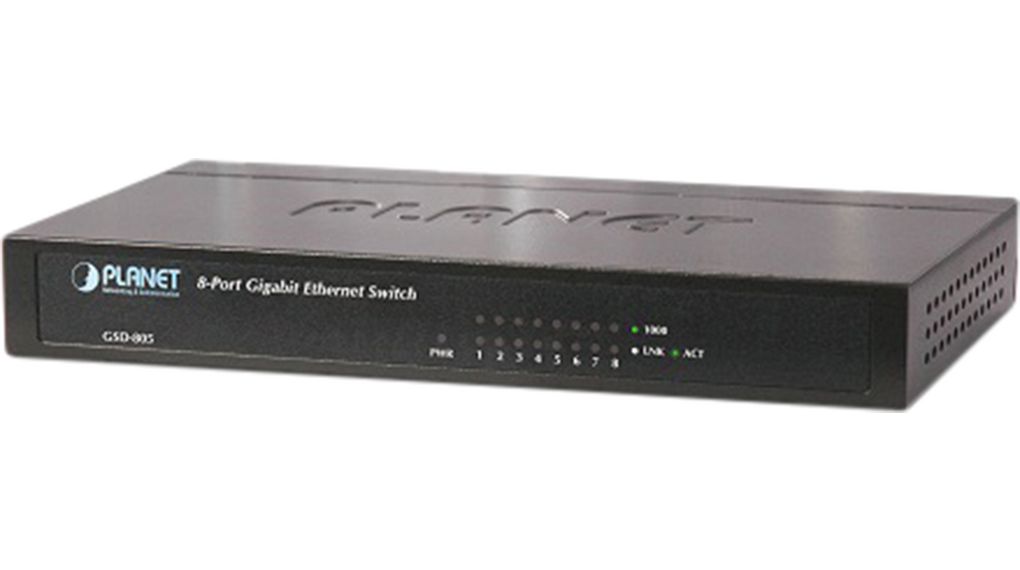 GSD-805 | Planet Ethernet-Switch, RJ45-Anschlüsse 8, 1Gbps, Unmanaged ...