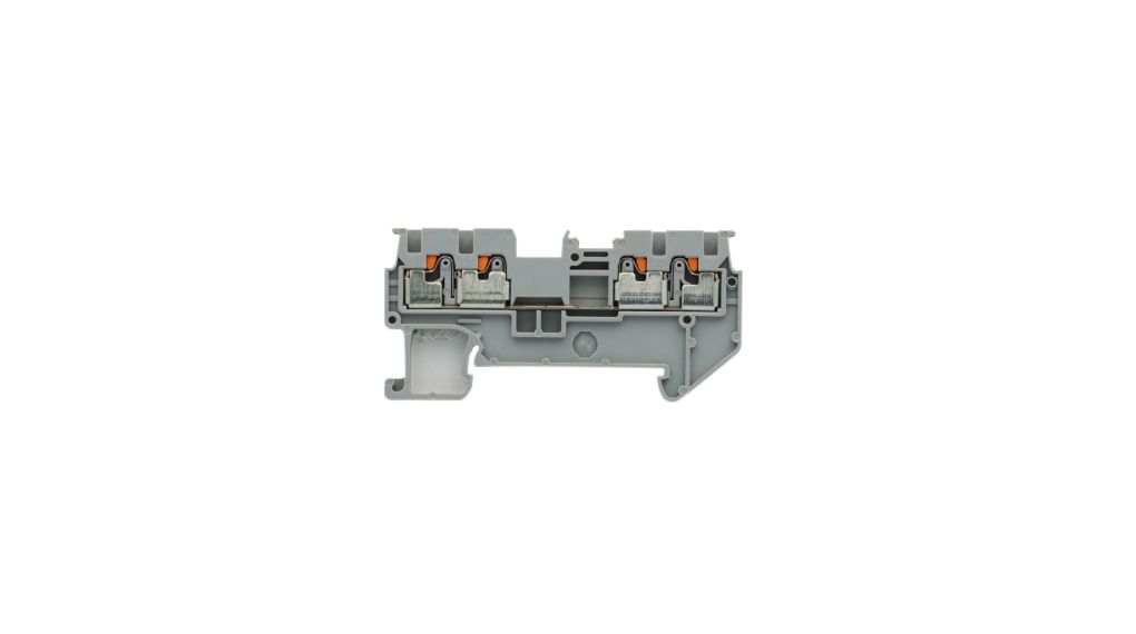 RND 205-01382 | RND Din-Rail Terminal Block, Push-In, 4 Poles, 600V ...