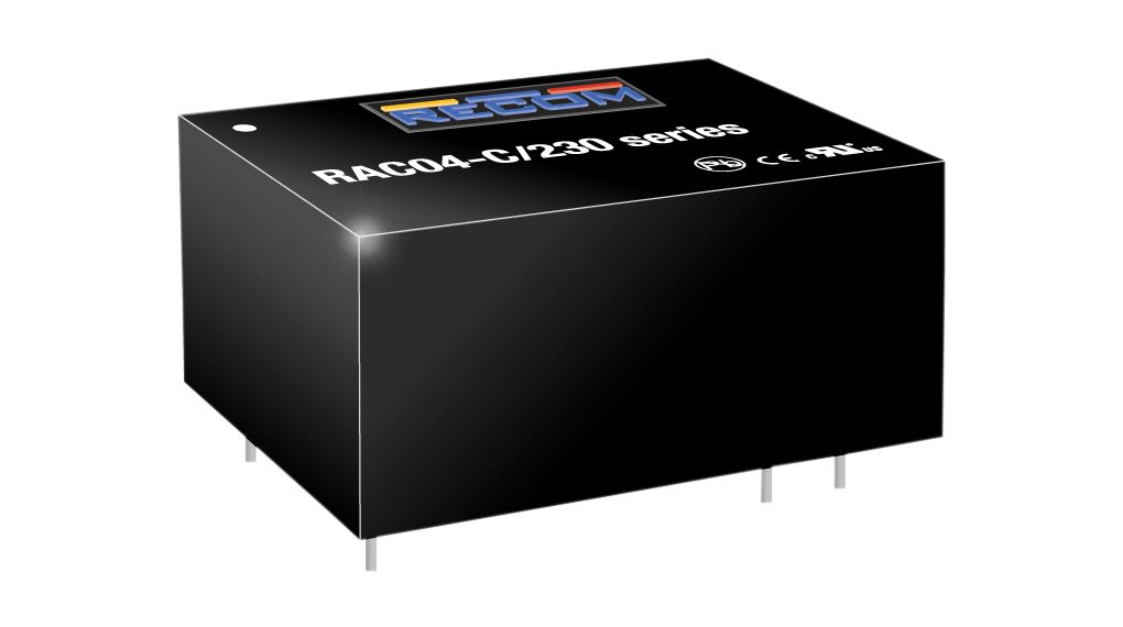 RAC04-05SC/230 | Recom AC/DC Converter 4W 5V 800mA PCB Pins | Distrelec ...