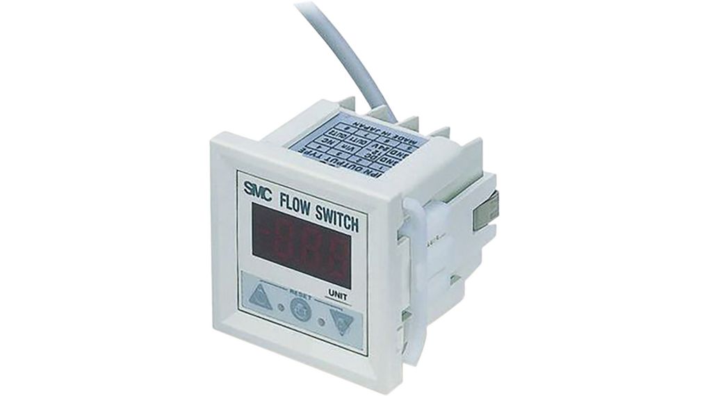 PF2D301-A | SMC Digital Flow Switch Water / Chemicals 45L/min 0.5% 24V ...