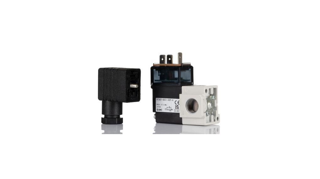 VT307-5DZ1-02F-Q | SMC 3/2 Pneumatic Solenoid Valve - Solenoid/Solenoid G 1/4 VT307 Series 24V ...