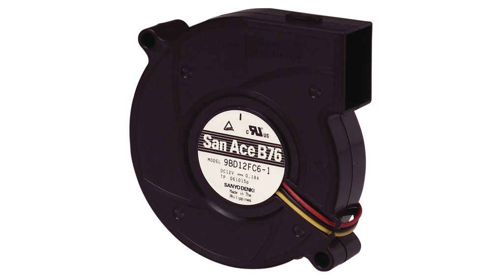 9BD24FC6-1 | Sanyo Denki Blower DC Ball 76x76x20mm 24V 100mA 39dBA 15m³ ...