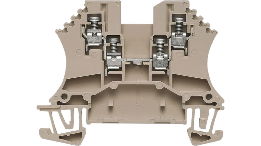 1031400000 | Weidmüller Terminal Block, Screw, Clamping Yoke, 4 Poles, 800V, 17.5A, 1.5mm², Dark ...