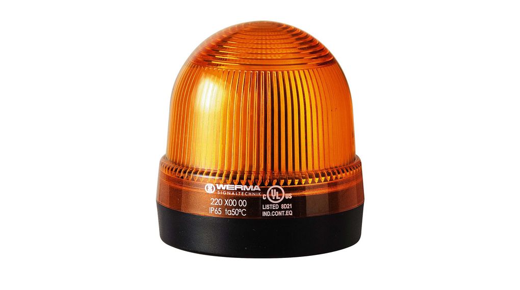 220.300.00 | Werma Signal Beacon 220 Continuous Yellow 230V IP65 Spring ...