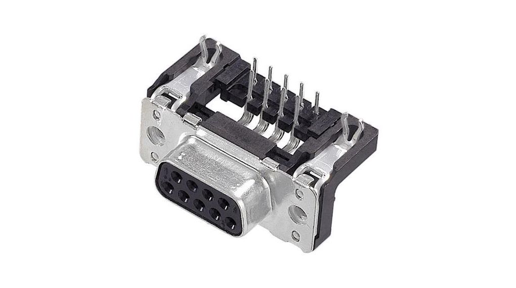09661527612 | HARTING D-Sub 9 Way Angled Wave Soldering Mount D-Sub ...
