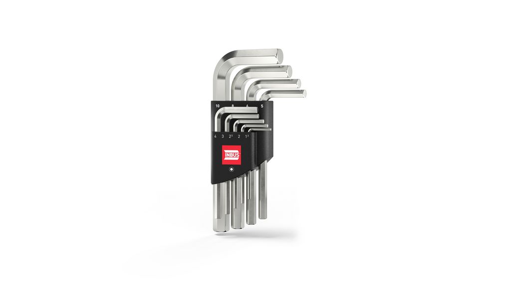 70150 | INBUS 9 piece L Shape Metric Hex Key Set, L | Distrelec Schweiz
