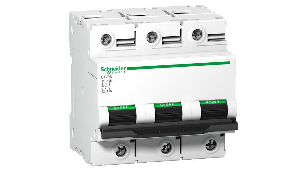A9N18365 | Schneider Electric Acti 9 C120N MCB, 3P, 80A Curve C, 440V ...