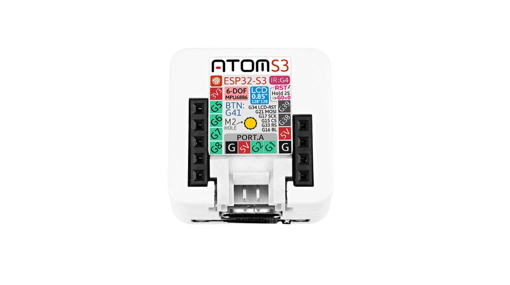 C123 | M5Stack ESP32-S3FN8 Atom-S3 programmerbar styrning | Elfa Distrelec Sverige