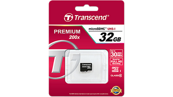 TS32GUSDC10 | Transcend MicroSD-minneskort, microSD, 32GB, 90MB/s, 30MB ...