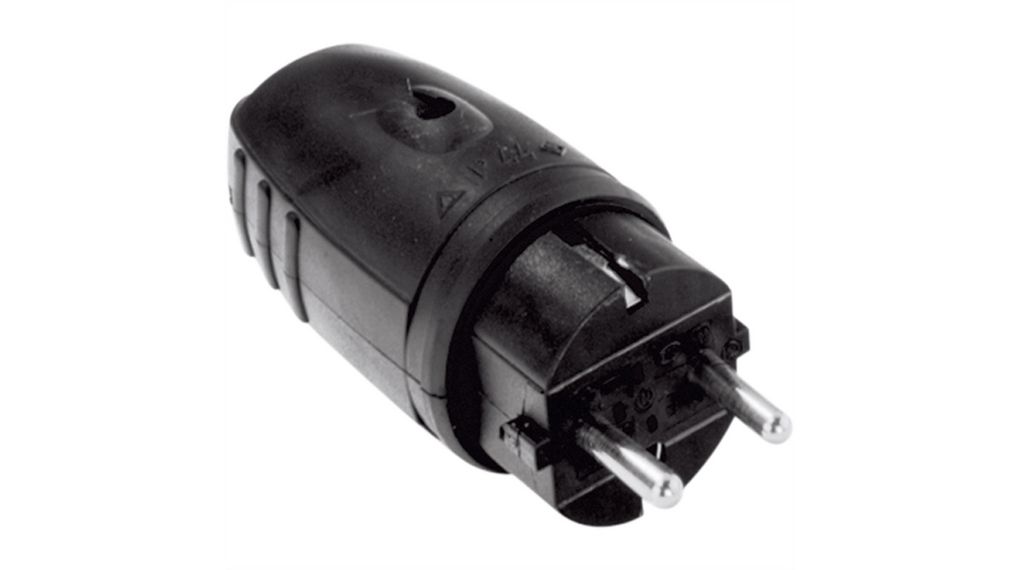 913171 | Bachmann Mains Plug 16A 250V DE Type F (CEE 7/4) Plug Black ...