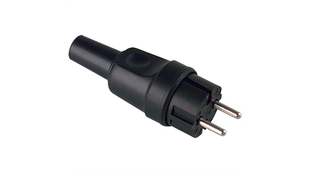 919179 | Bachmann Mains Plug 16A 250V DE Type F (CEE 7/4) Plug Black ...