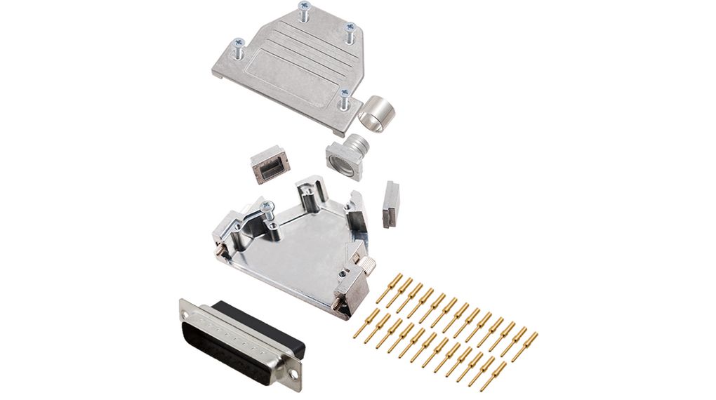 6355-0883-03 | Encitech Connectors DB-25 D-Sub Connector Kit, DB-25 ...