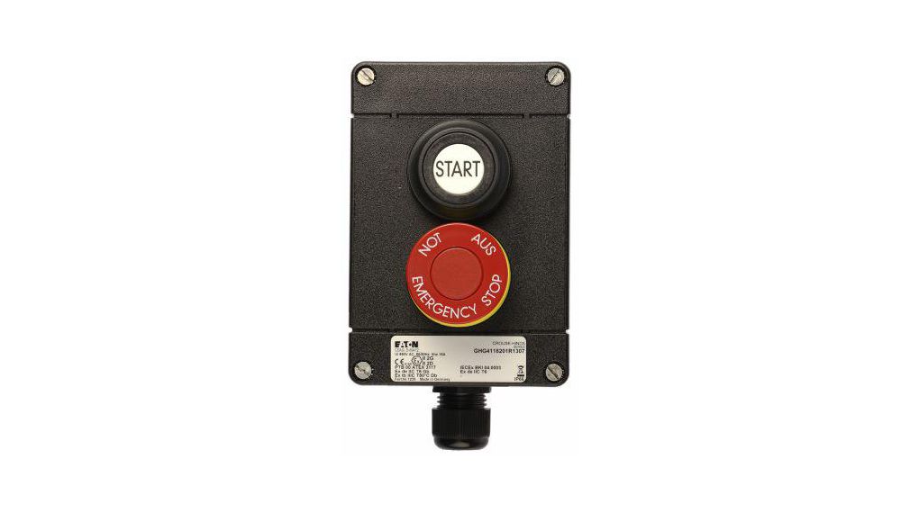 GHG4118201R1307 | Eaton Push Button Control Station, 2 Cutouts, IP67 ...