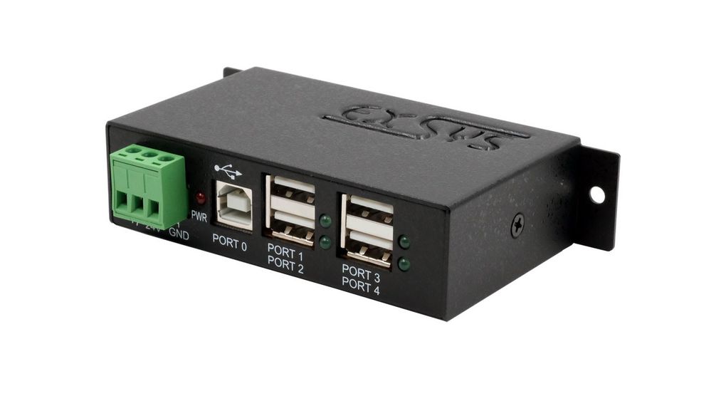 EX-1163HMS | Exsys Industrial USB Hub, 4x USB-A Socket, 2.0, 480Mbps ...