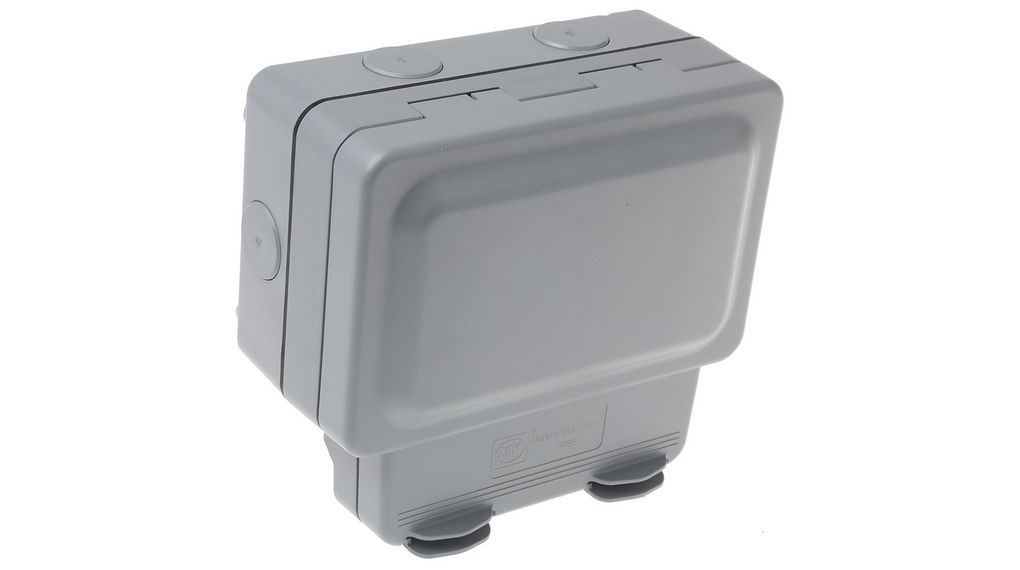 K56481GRY | MK Electric Grey 2 Gang Plug Socket, 2 Poles, 13A, Type G ...