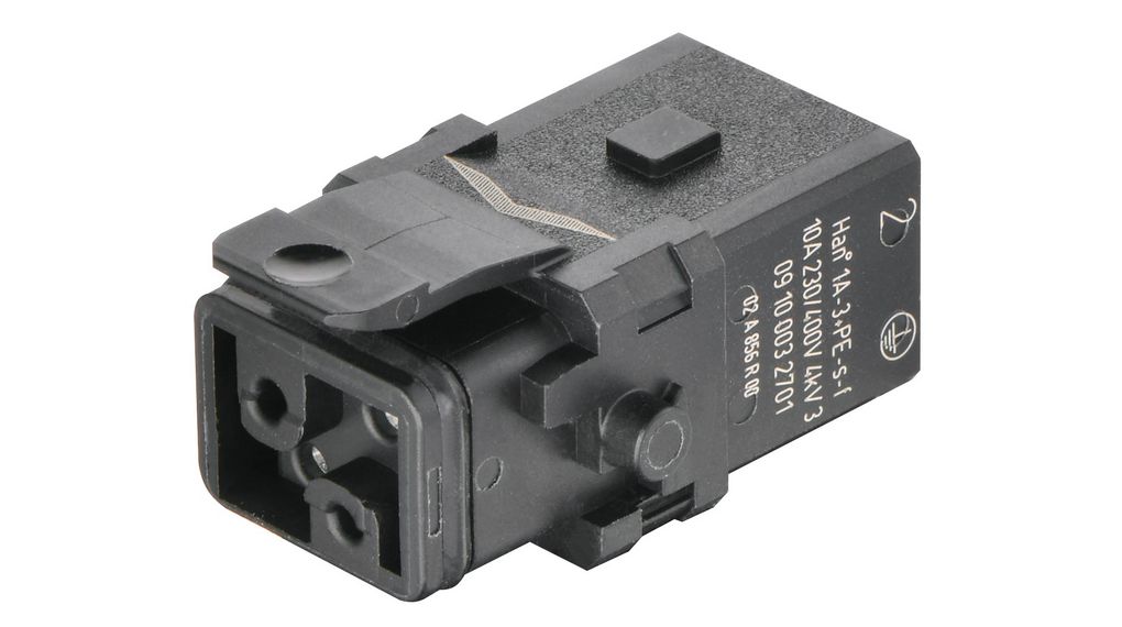 09100032701 | HARTING Insert Han, 3 Poles, Screw, Socket | Distrelec ...