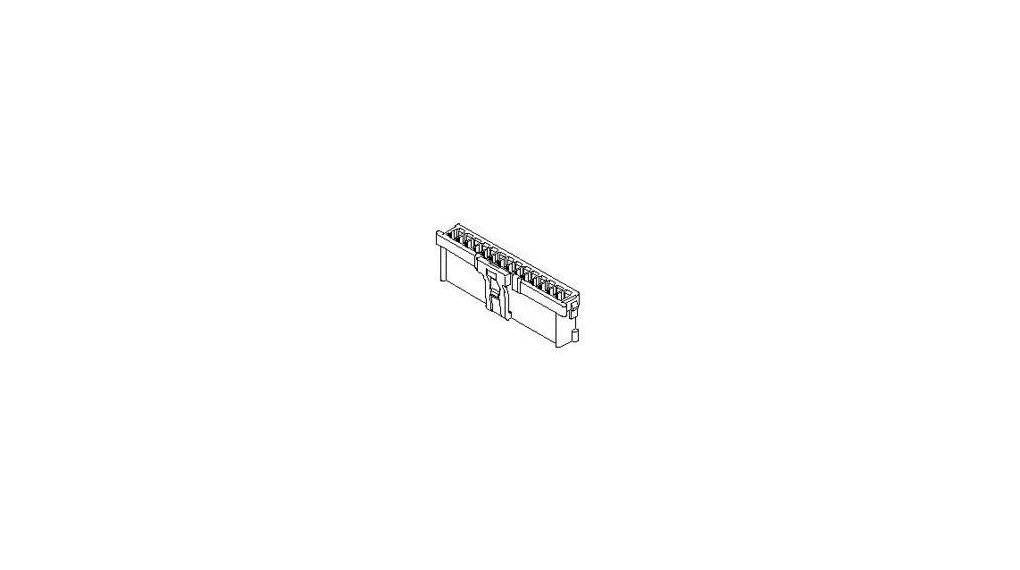 51382-1200 | Molex 2.00mm Pitch MicroClasp WTB Receptacle Housing Positive Lock Single Row 12 ...