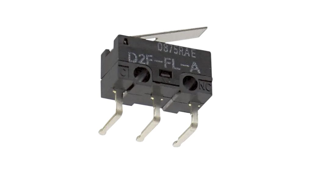 D2F-L-A | Omron Electronic Components Micro Switch D2F, 3A, 1CO, 1.47N, Hinge Lever | Distrelec ...