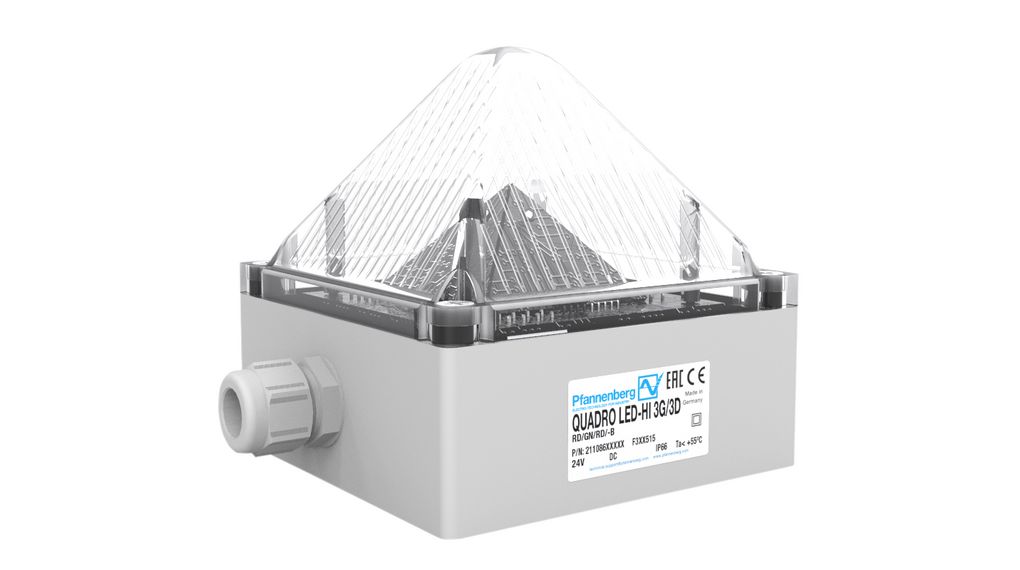 21108631009 | Pfannenberg Signal Beacon, Screw / Base Mount, 60V, Clear ...