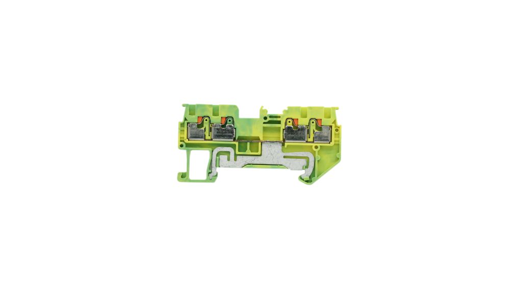 RND 205-01383 | RND Din-Rail Terminal Block, Ground, Push-In, 4 Poles ...