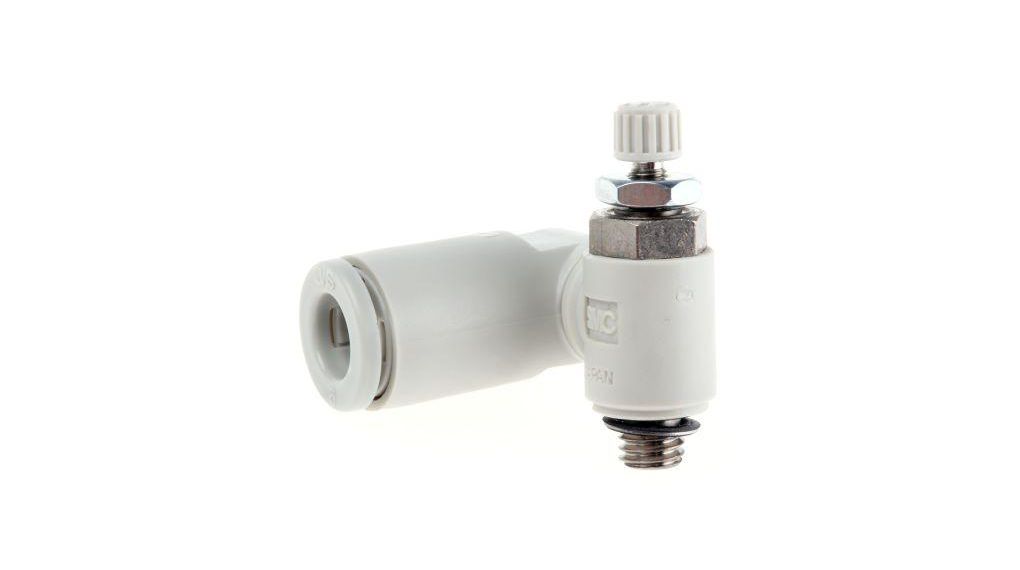 AS1301F-M5-06 | SMC AS Series Threaded Flow Regulator, M5 x 0.8 Male Inlet Port x M5 x 0.8 Male ...