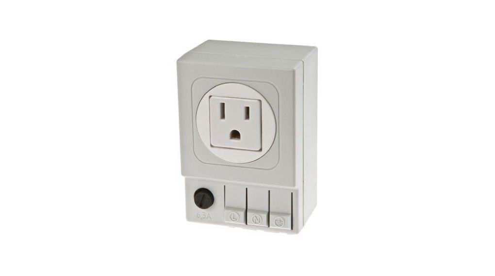 03504.0-00 | STEGO Light Grey 1 Gang Plug Socket, 6.3A, NEMA 5-15R ...