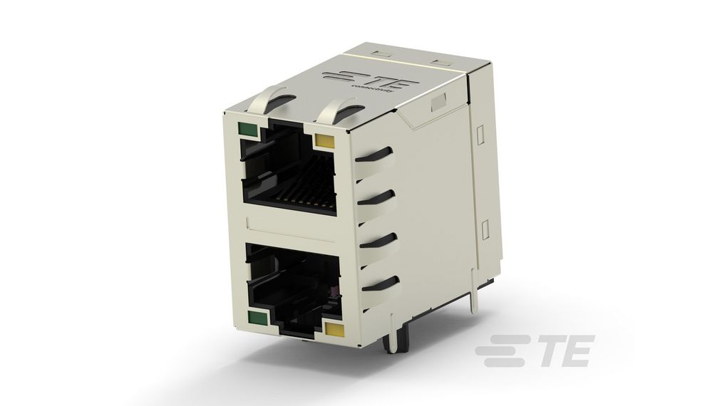 5-2337995-1 | TE Connectivity RJ45 JACK MAG. POE 10/100 LED 2X1 Modular ...