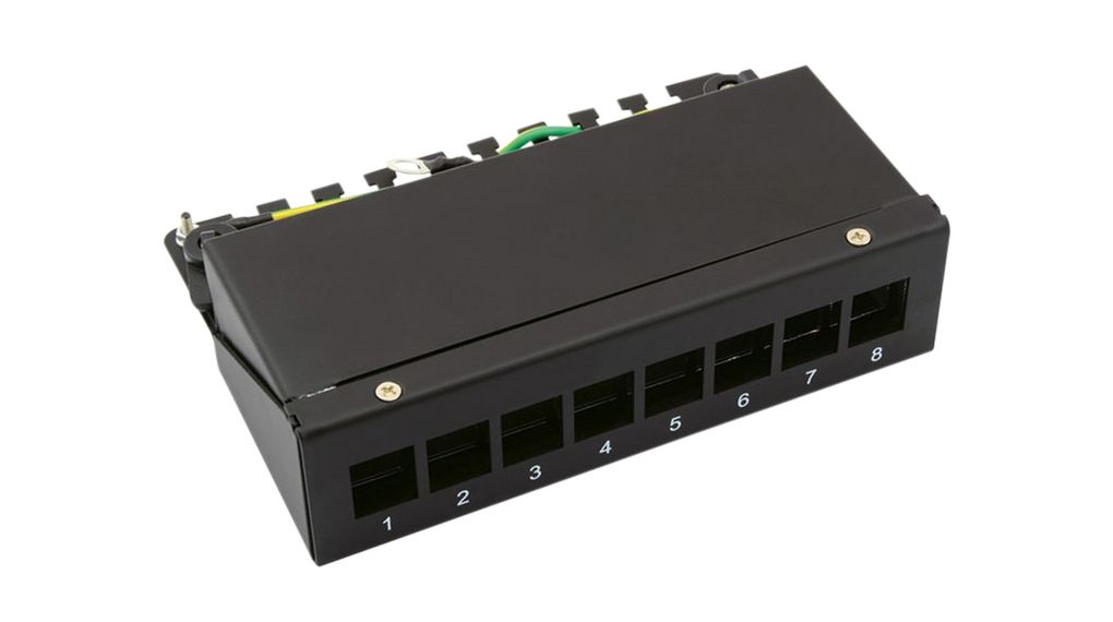 26.99.0331 | Value 8-Port Keystone Module Frame, Black | Distrelec Germany