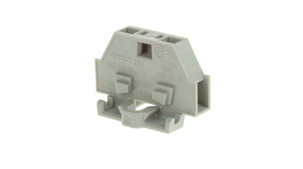 260-301 | Wago 260 Series Grey DIN Rail Terminal Block, 1.5mm², Single ...