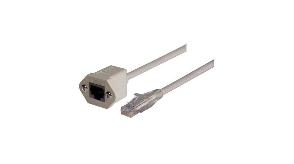TRDC5EXTF-3 | L-Com TRD, 3 ft, Grey RJ45 to Male RJ45 Male, Unshielded ...
