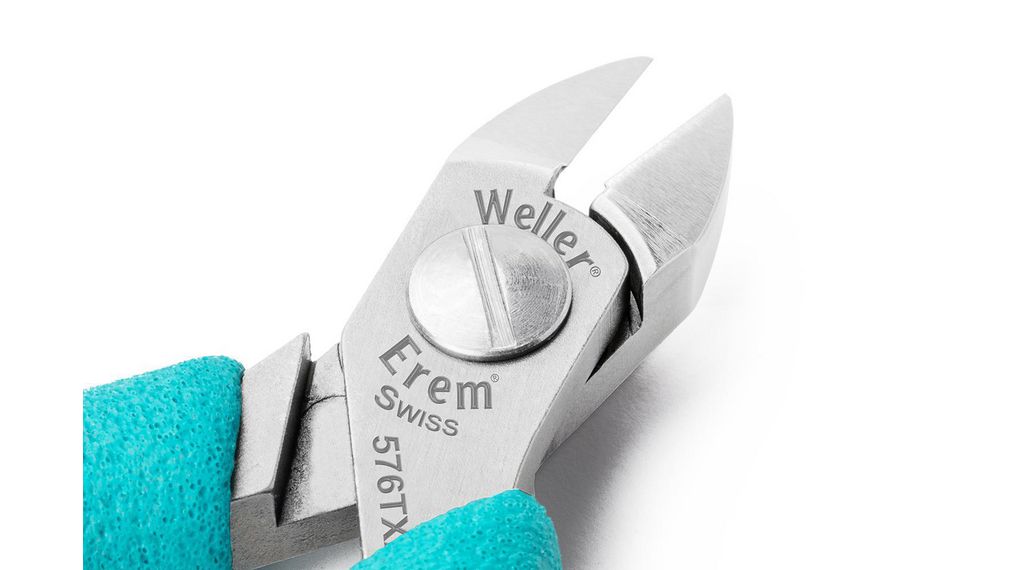 576TX2 | Weller Erem Side Cutter, Oval Head, Hard Metal Blades, Flush, 110mm | Distrelec Germany