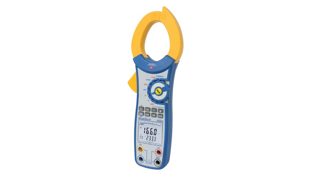 P1660 | PeakTech Power Clamp Meter, 750kW, 200Hz, | Elfa Distrelec Lietuva
