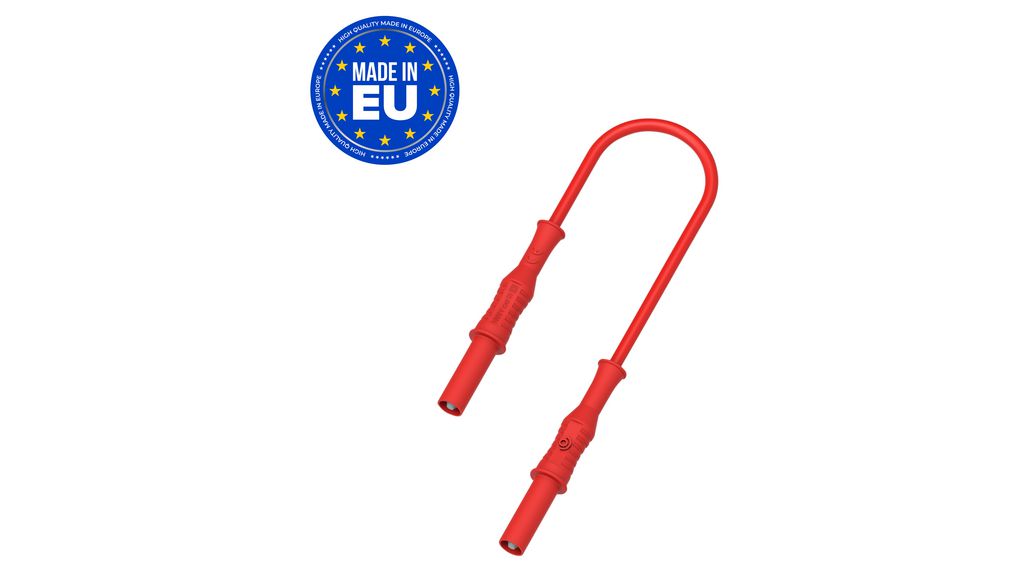 RND 350-00086 | RND Safety Test Lead PVC 12A Nickel-Plated Brass 1m 0 ...