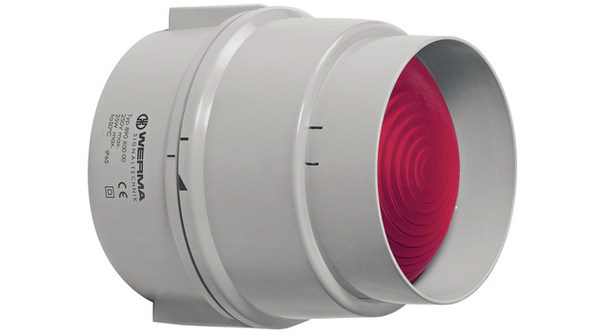 890.100.00 | Werma Continuous Beacon AC / DC 230V 100mA 150mm Red IP65 Screw Clamp Terminal ...