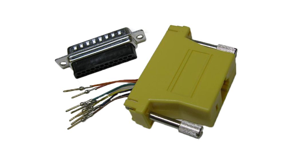 DA25-PMJ8-Y-K | MH Connectors Adapter D-sub-hane till RJ45, RJ45-sockel ...