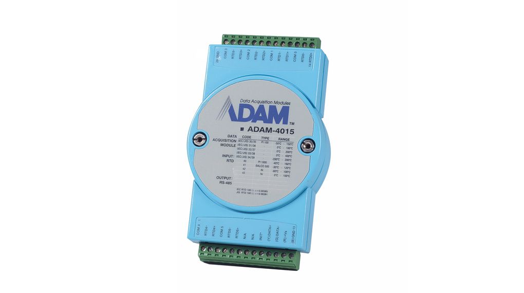 ADAM-4015-E | Advantech RTD Module with Modbus, 6 Channels, RS485, 30V ...