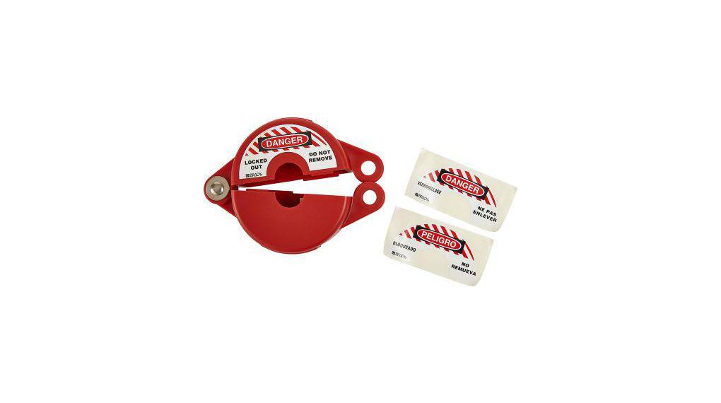 065560 | Brady Red PP Adjustable Gate Valve Lockout, 6.5mm Shackle ...