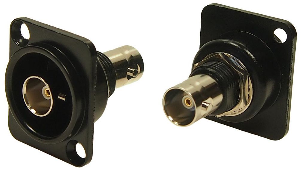 Cp30126 Cliff Panel Feedthrough Connector Insulated Black Metal