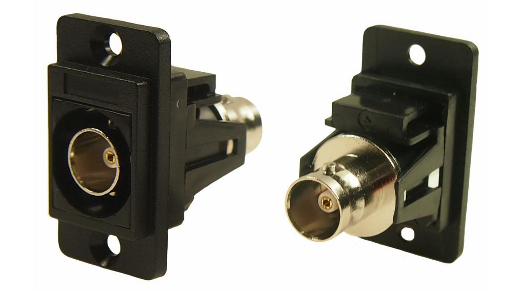 CP30738 | Cliff Connecteur RF traversant RF 75Ohm, plastique noir, CSK ...