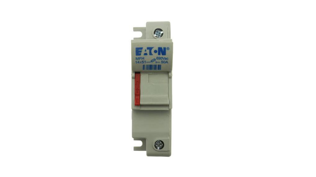 CH141DU | Eaton 50A Rail Mount Fuse Holder for 14 x 51mm Fuse, 1P, 690V ...