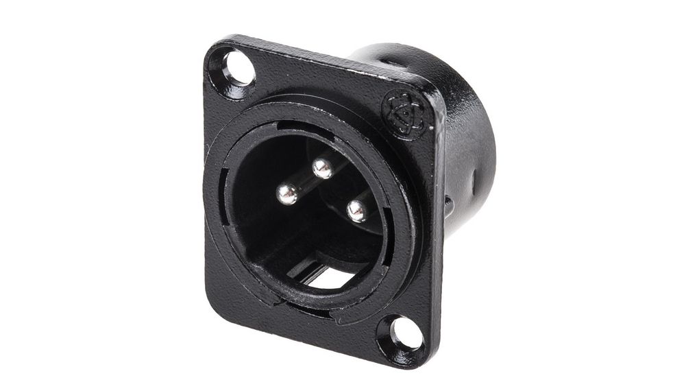 457936 | RS PRO Panel Mount XLR Connector, Male, 3 Way, Droit ...