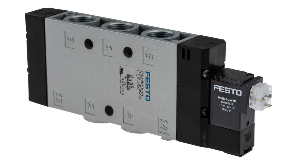 CPE24-M1H-5L-3/8 | Festo 5/2 Solenoid Pilot Valve - Electrical G 3/8 ...