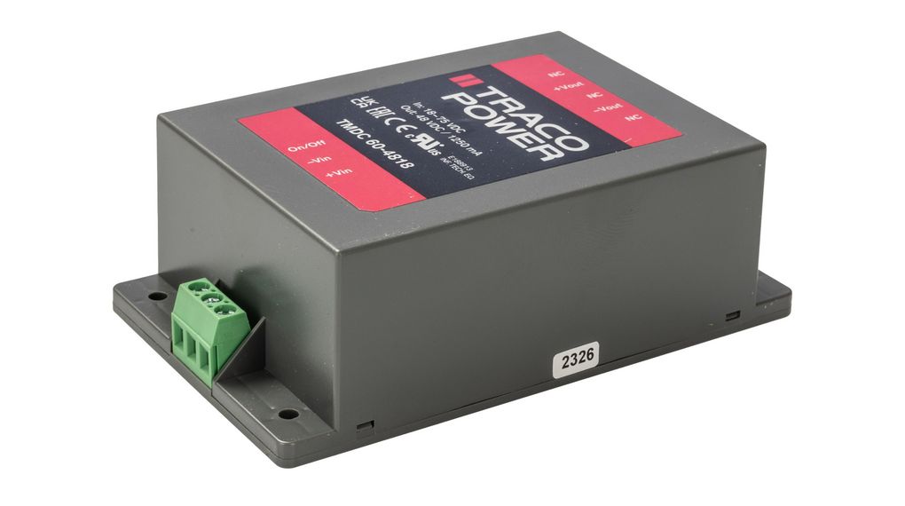TMDC 60-4818 | Traco Power TMDC 60 DC-DC Converter, 48V dc/ 1.25A ...