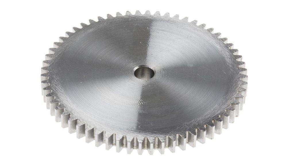 8787926 | RS PRO Steel 60 Teeth Spur Gear, 1 Module, 6mm Bore Diam ...