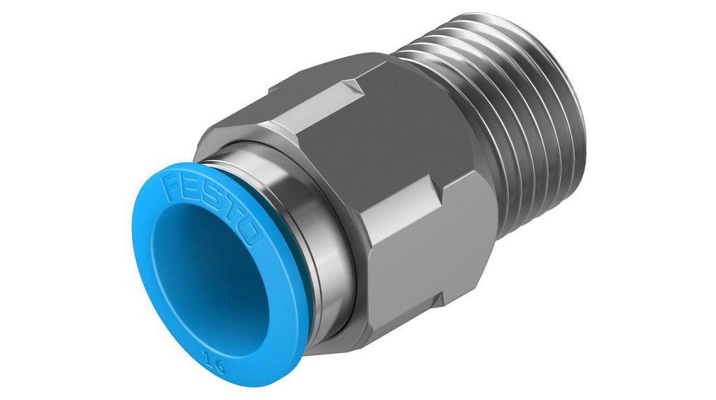 153011 | Festo Verschraubung, Druckluft / Wasser, Messing, R1/2 ...