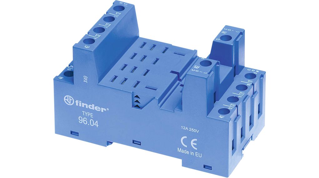 96.04SMA | Finder Relay Socket, 10A, 250V, Screw Terminal | Distrelec ...